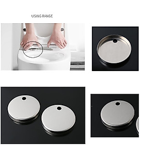 RecDec 6 Pack Stainless Steel Cover Top Dust Cap for Toilet Seat Bolts and Screws Quick Release Top Hinge Fixings Bidet Replacement Parts 45mm 55mm 60mm 3 Sizes