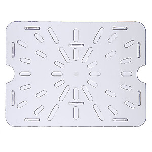 Carlisle FoodService Products 1023507 StorPlus Half Size Polycarbonate Drain Shelf, Clear (Pack of 2)