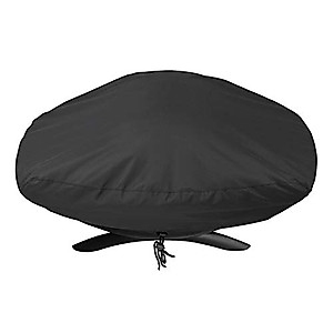 SunPatio Outdoor Grill Cover Compatible for Weber Q 100/1000 Series and Nexgrill Gas Grills, Heavy Duty Waterproof Barbecue Cover, Durable FadeStop Material, Compared to Weber 7110, Black