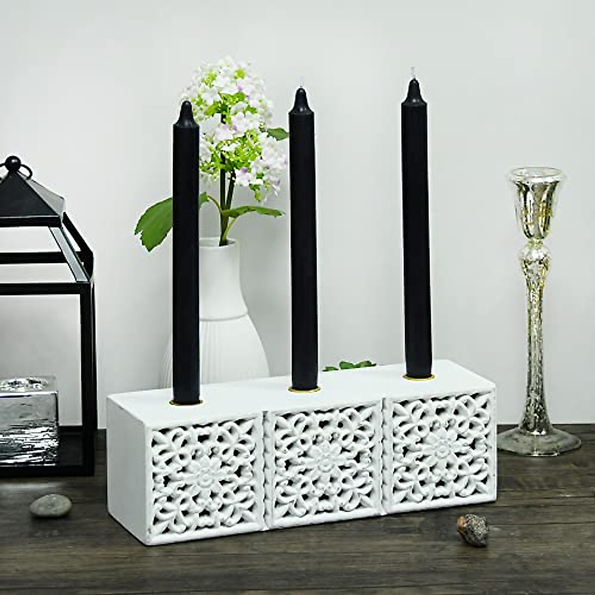 Zest Candle, 10-Inch, Black Straight 12-Piece Taper Candles, Size: 7/8" Diameter x H, Count