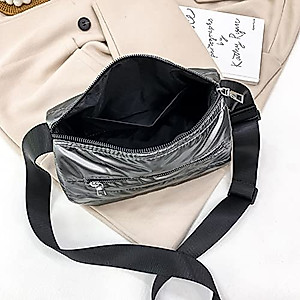 Quilted Crossbody Bag for Women Puffy Shoulder Bag Padded Puffer Messenger Bag Hobo Bag with Inner Pocket