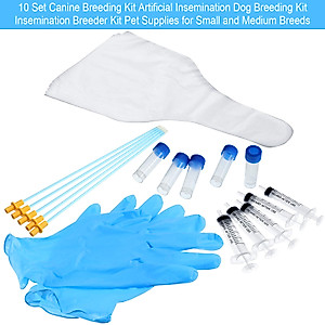 10 Set Artificial Insemination Dog Breeding Kit Canine Breeding Kit Insemination Breeder Kit Pet Supplies for Small Medium Breeds