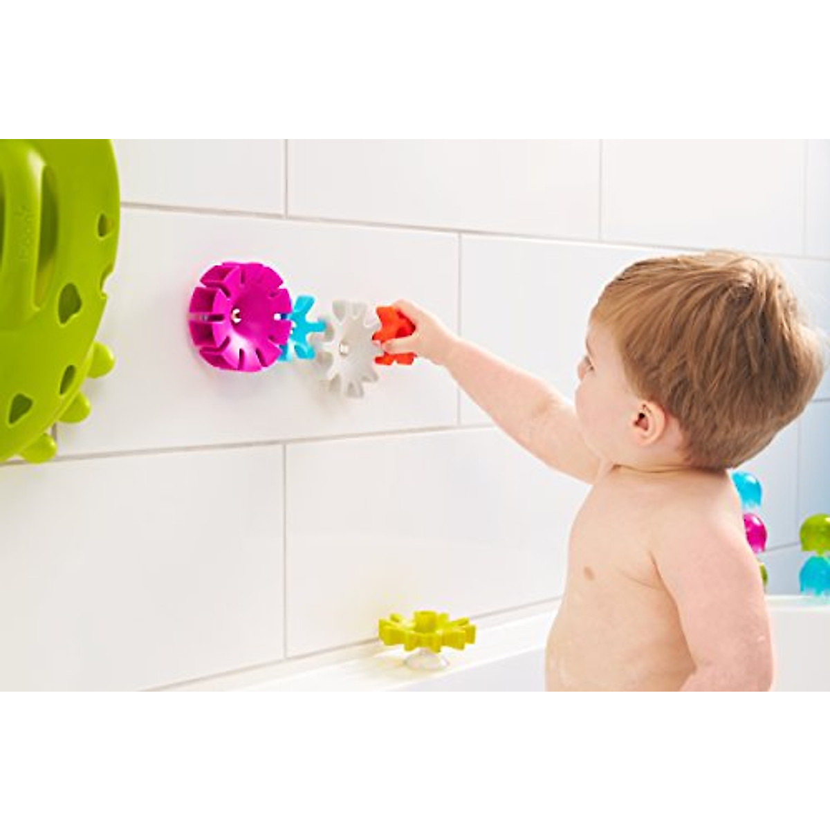 Boon COGS Baby Bath Toys - Gear Themed Sensory Baby Toys for Bathtub - Multicolored - Ages 12 Months and Up - 5 Count
