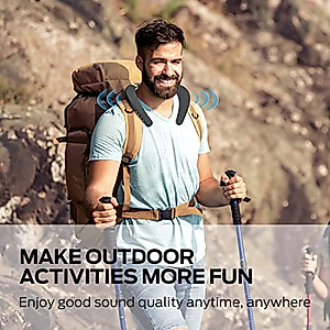 Monster Boomerang Neckband Bluetooth Speaker, Neck Speaker Bluetooth Wireless, Wearable Speaker with 12H Playtime, True 3D Stereo Sound, Portable Soundwear, IPX7 Waterproof, for Home Sport Outdoor