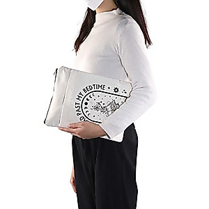 G2TUP Book Lover Gift I Read Past My Bedtime Book Sleeve Bookish Bookworm Book Covers Librarian Gift Book Nerd Gift Reader Zipper Book Protector (I Read Past My Bedtime BS)