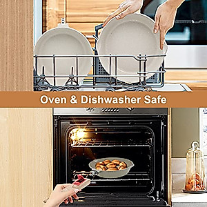 Bobikuke Nonstick Deep Frying Pan, 8-inch Saute Pan Non Stick Skillets Pan for Cooking, Egg Frying Pan with Removable Handle, Dishwasher Safe, Oven Safe, PFOA Free