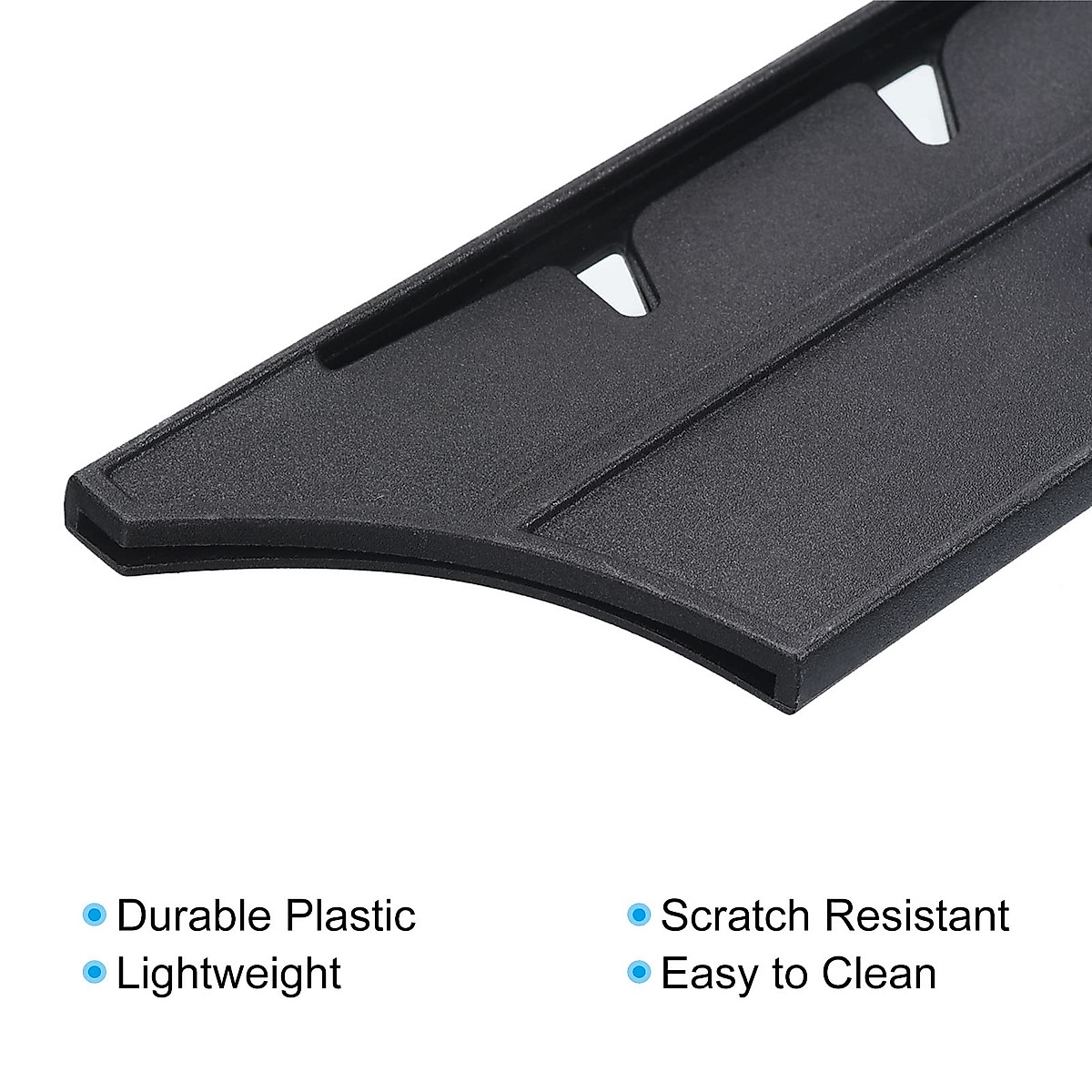 PATIKIL Plastic Safety Knife Cover Sleeves for 7" Santoku Knife, 2 Pack Knives Edge Guard Blade Protector Universal Knife Sheath for Kitchen, Black