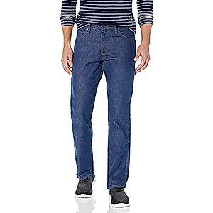 Dickies Men's Regular Fit Straight Carpenter Jean, Stonewashed Indigo Blue, 36 32