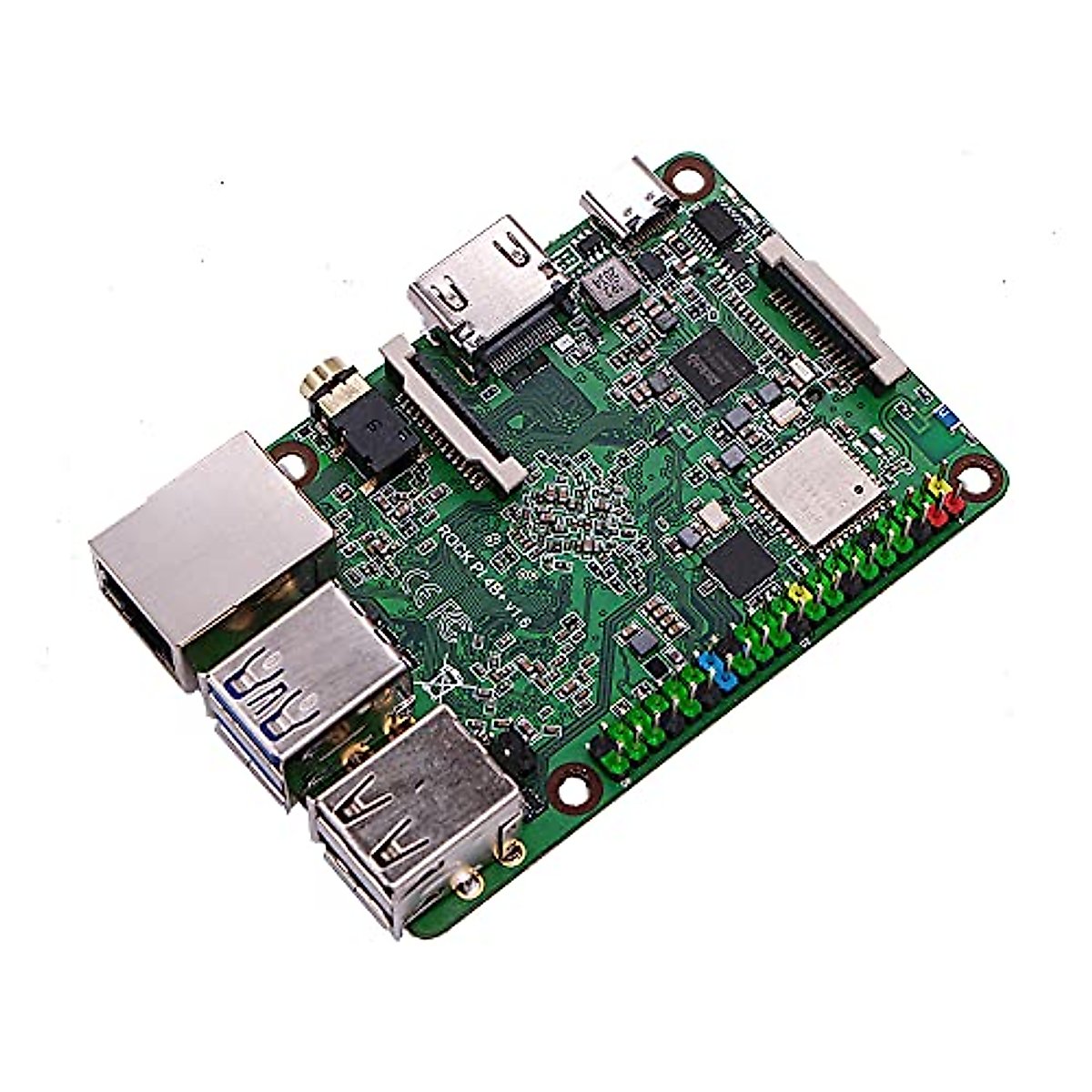 youyeetoo Rock PI 4 Model B SBC Basc RK3399 OP1 Onboard WLAN Bluetooth 5.0 (Rock Pi 4 Model B Plus 4GB LPDDR4 RAM onboard 64GB EMMC)