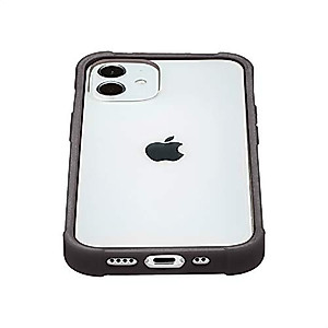 Amazon Basics Shockproof and Protective Case for iPhone 12 mini, Clear and Black