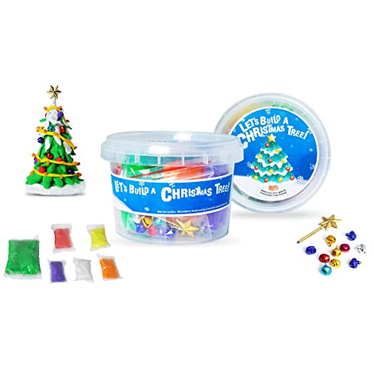 Let's Build A Snowman, Gingerbread Man, & Christmas Tree (3 Piece Kit), Boys and Girls Christmas Stocking Stuffers for Kids; Make Snowman Crafts, Ornaments, Kids Gifts for Xmas, Figurines (Clay/Putty)
