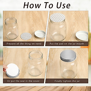 70 mm Foam Lid Liner Pressure Sensitive Seal Round Jar Sealer Bottle Seals Heat Resistant Foam Cap Torque Activated Foam Safety for Protection Safety Jar Cap Bottle Vial Tamper Gasket Kit(50 Pieces)