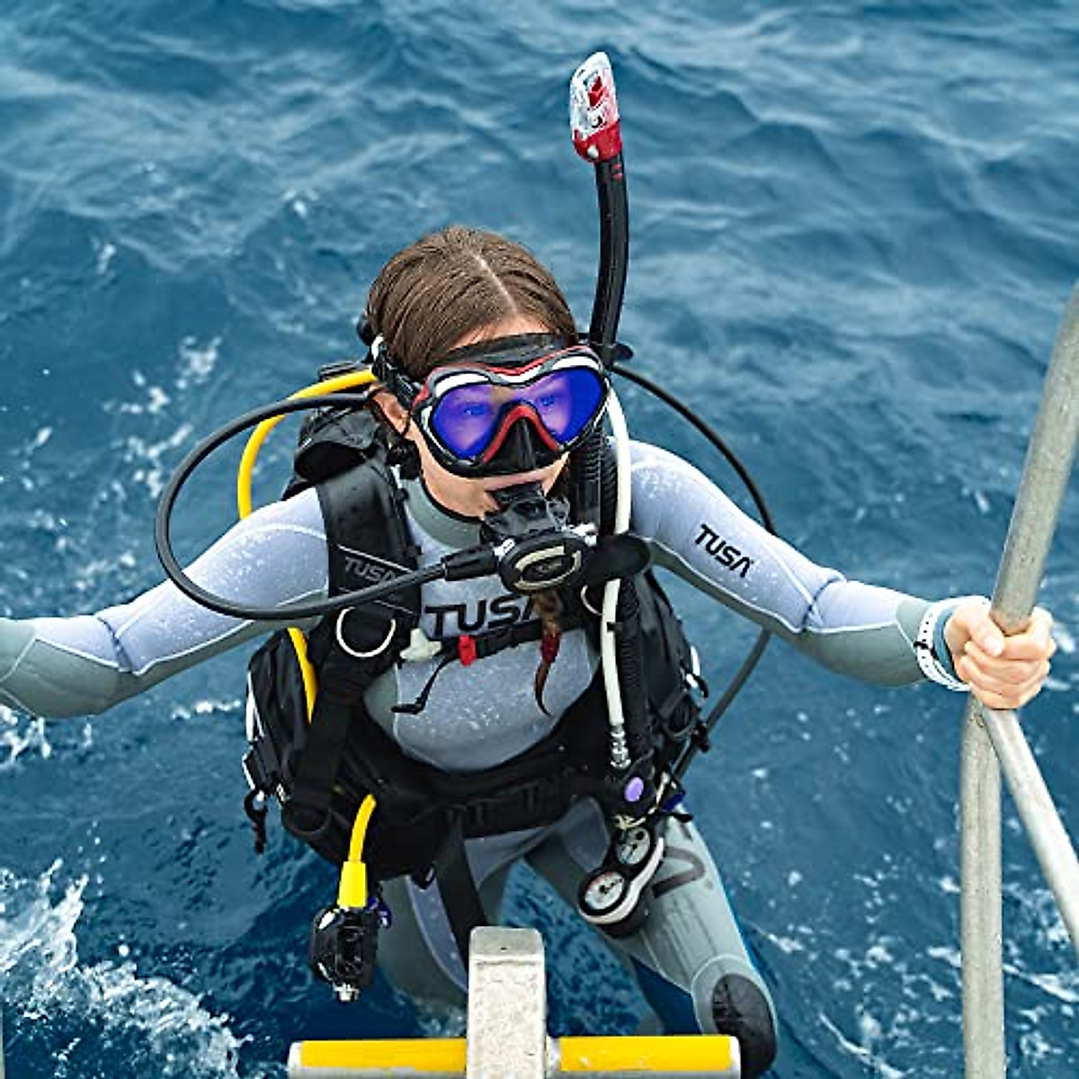 TUSA M-1007 Paragon S Scuba Diving Mask, Fishtail Blue