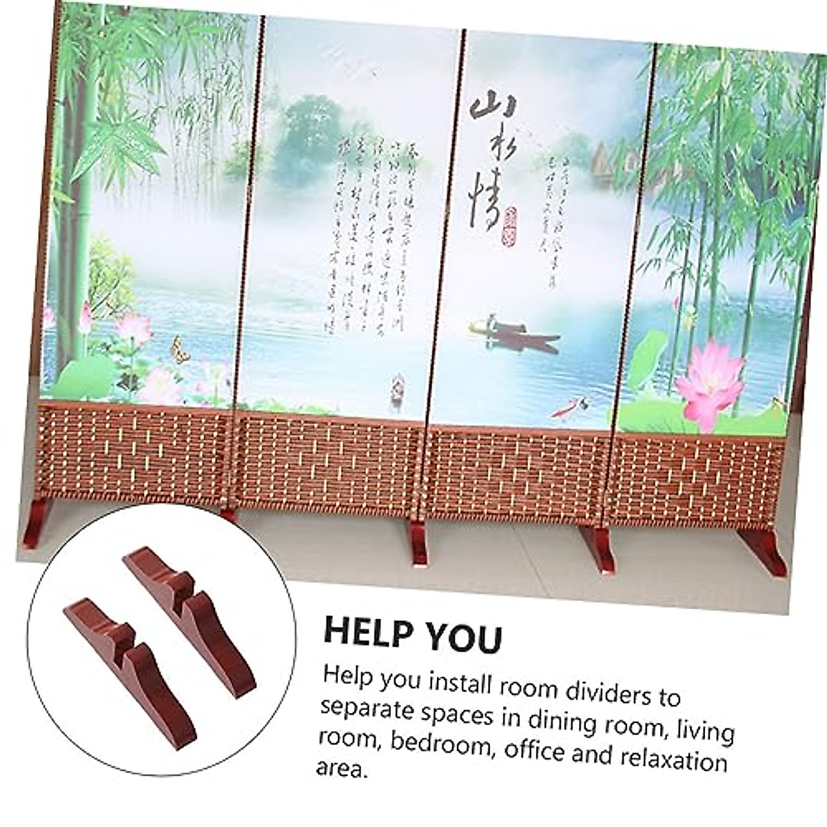 MERRYHAPY 2pcs Screen Base Screen Clips Door Divider Clamps Room Partitions Office Decor Home Decor Room Divider Feet Holder Fold Down Desk Plastic Partition Bracket Partition Support Bases