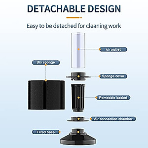 Pawfly 3 Pack Aquarium Nano Bio Sponge Filter Quiet Betta Fry Shrimp and Small Fish Foam Filter for Tiny Fish Tank up to 10 Gallon