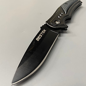 BESTEK Folding Knives,Pocket Knife - Black Folding Knife.