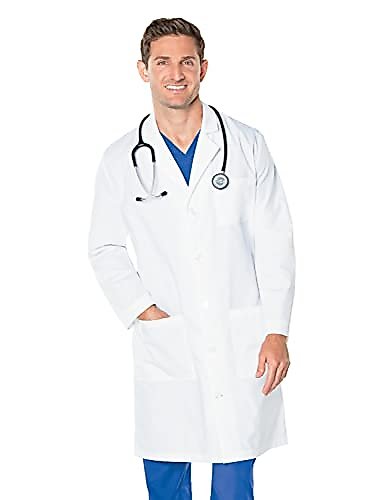 Landau mens Landau Scrub Zone Unisex Relaxed Fit 2-pocket Drawstring Cargo Scrub Pants 85221 Medical Lab Coat, White, 44 US