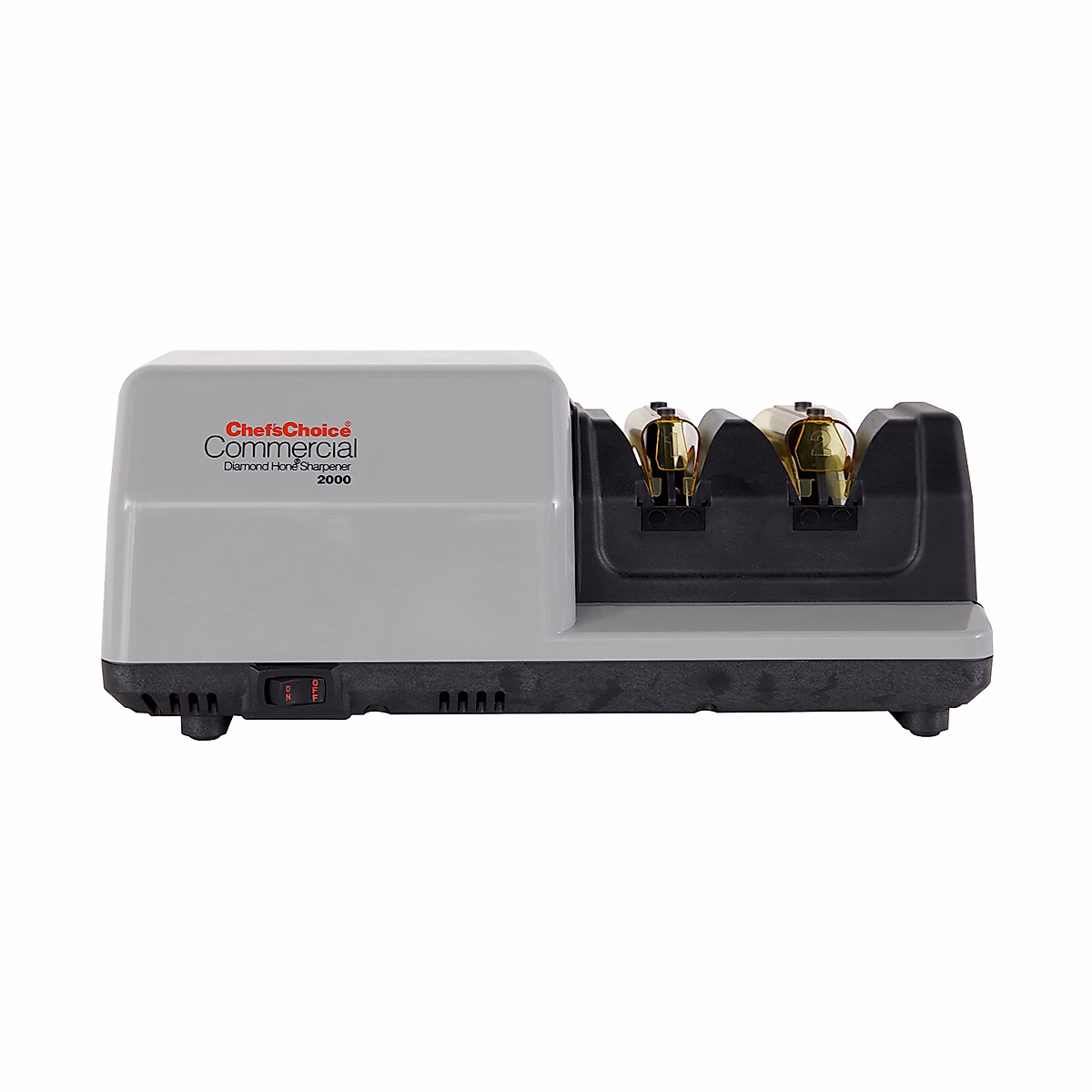 Chef'sChoice 2000 Commercial Diamond Hone Electric Kitchen Knife Sharpener High Performance Heavy Duty with Detachable Module NSF Certified, 2-Stage, Gray