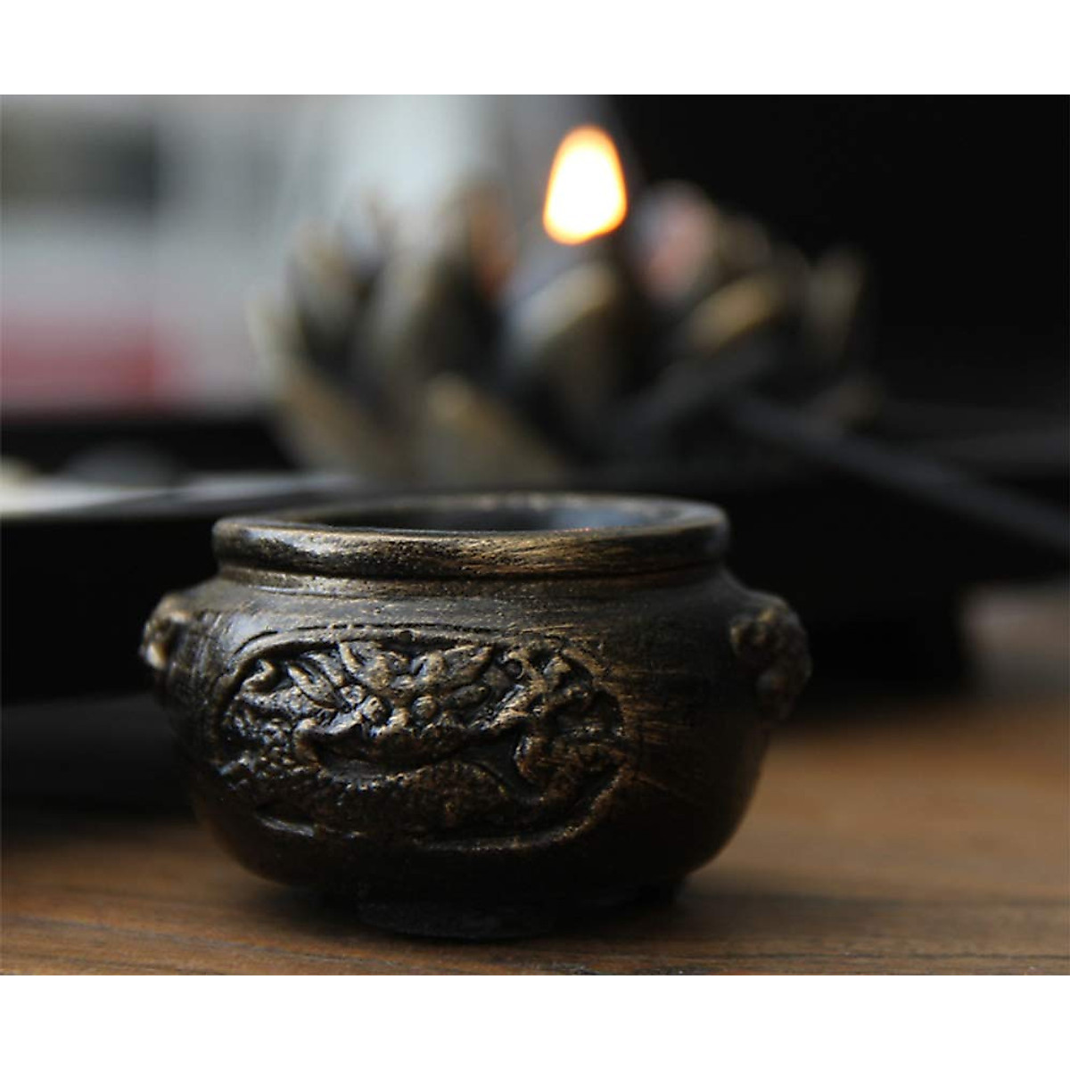 Royal Brands’ Zen Garden with Buddha, Rake, Tea Light Candle and Incense Holder - Peace and Tranquility (14.5"x5"x7")