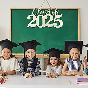 Class of 2025 Wooden Sign Graduation Party Decorations 2025 First Day of School Wood Cutout Sign 2025 Ornament Graduation Photo Booth Prop Wood Sign