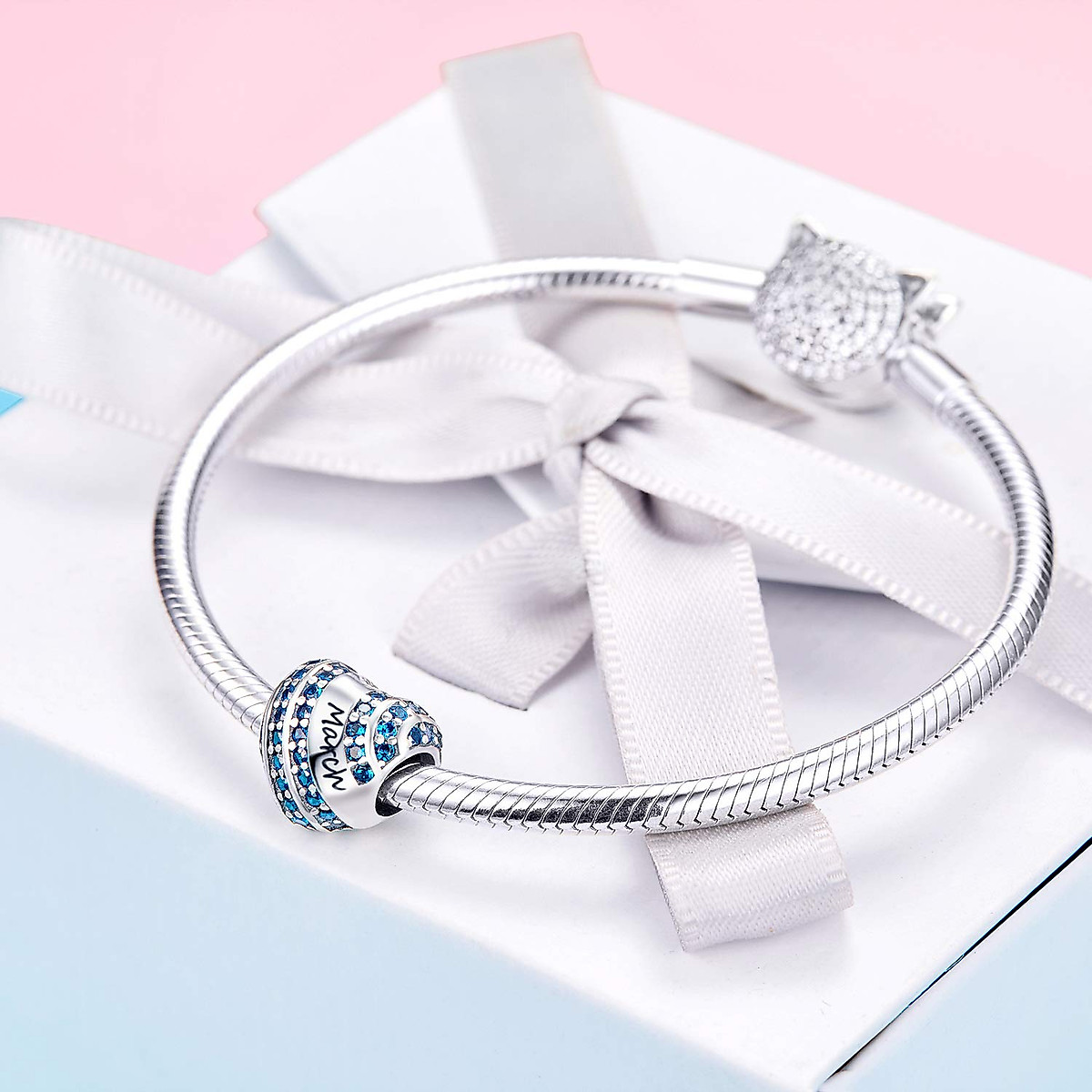 Birthstone Charm for Pandora Charms Bracelet Sterling Silver Bead Birthday Charms 03