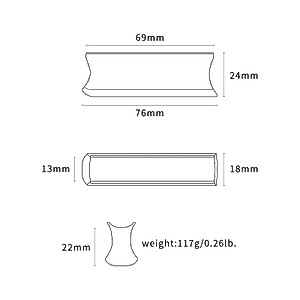 Cheerock Electric Guitar Solid Steel Slide Tone Bar, Polished Metal Guitar Slide, Electric Guitar Accessories, Steel Guitar Bar Slide for Dobro Hawaiian Guitar Lap Guitar