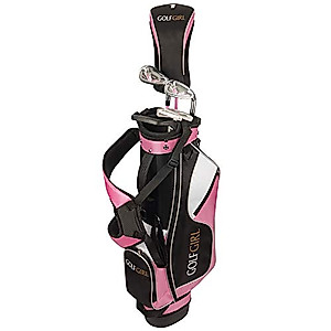 Golf Girl Junior Girls Golf Set V3 with Pink Clubs and Bag, Ages 8-12 (4' 6" - 5'11" Tall), Left Hand