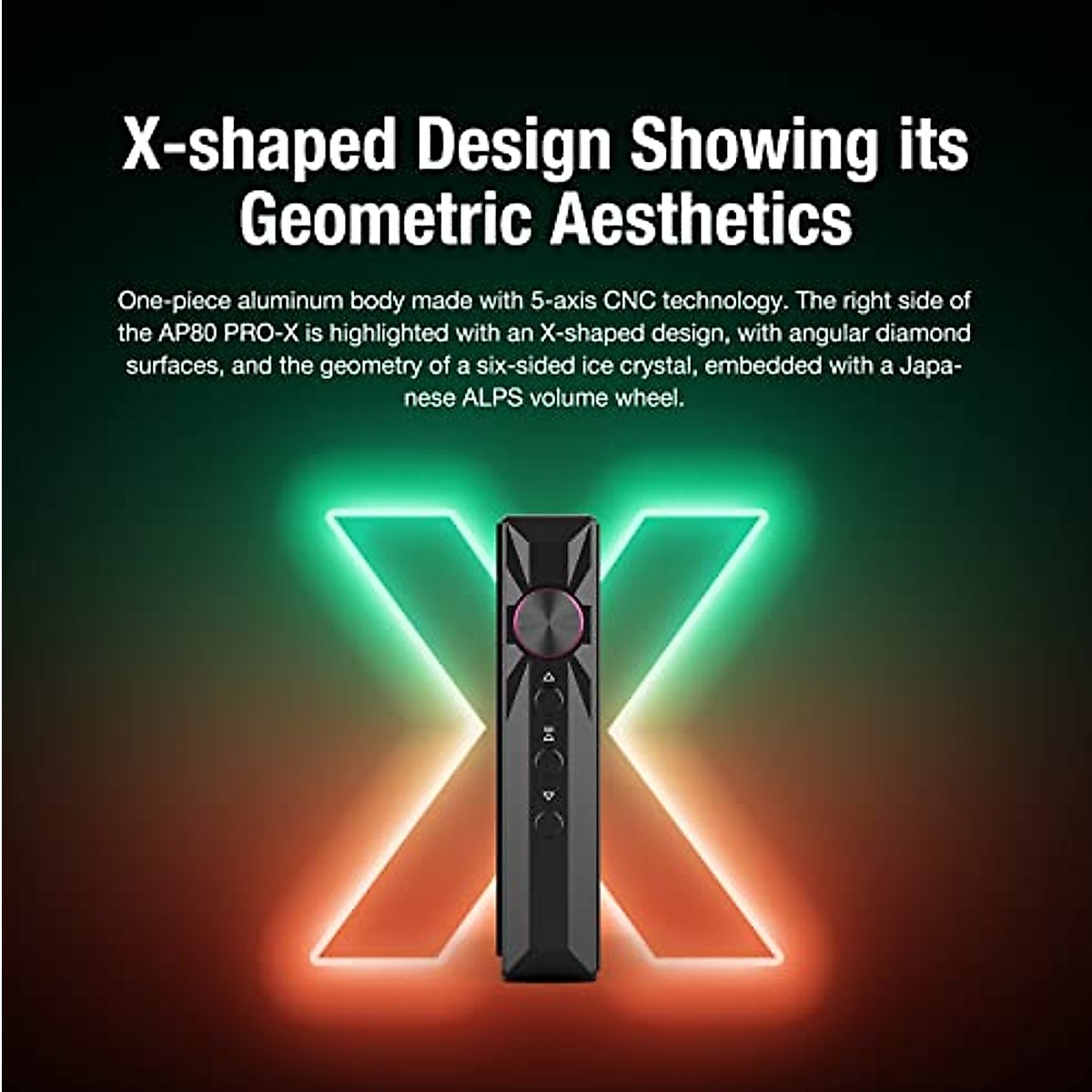 Hidizs AP80 PRO-X Portable Balanced Lossless MQA Bluetooth Music Player with Dual ESS9219C DAC Chips and Supports MQA 8X/LDAC/apt-X/AAC/USB DAC/DSD256/HiBy Link Hi-Res Audio Wireless DAP (Black)