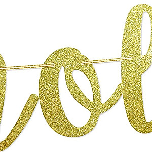 Holy Shit We're Still Married Banner, Funny Wedding Anniversary Decoration for Wife or Husband, Gold Gliter Party Sign