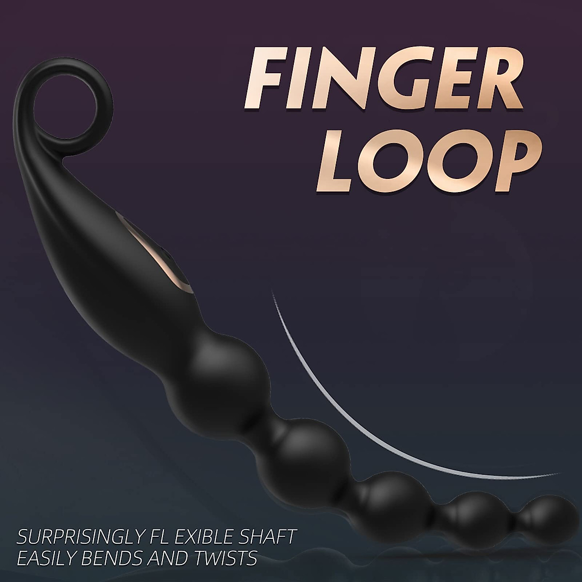 Anal Beads Sex Toys for Men - Vibrating Anal Plug Anal Toys, Butt Plug Prostate Massager Adult Toys, Male Sex Toys Clitoral G-Spot Stimulator for Men Women Couples Pleasure (Black)