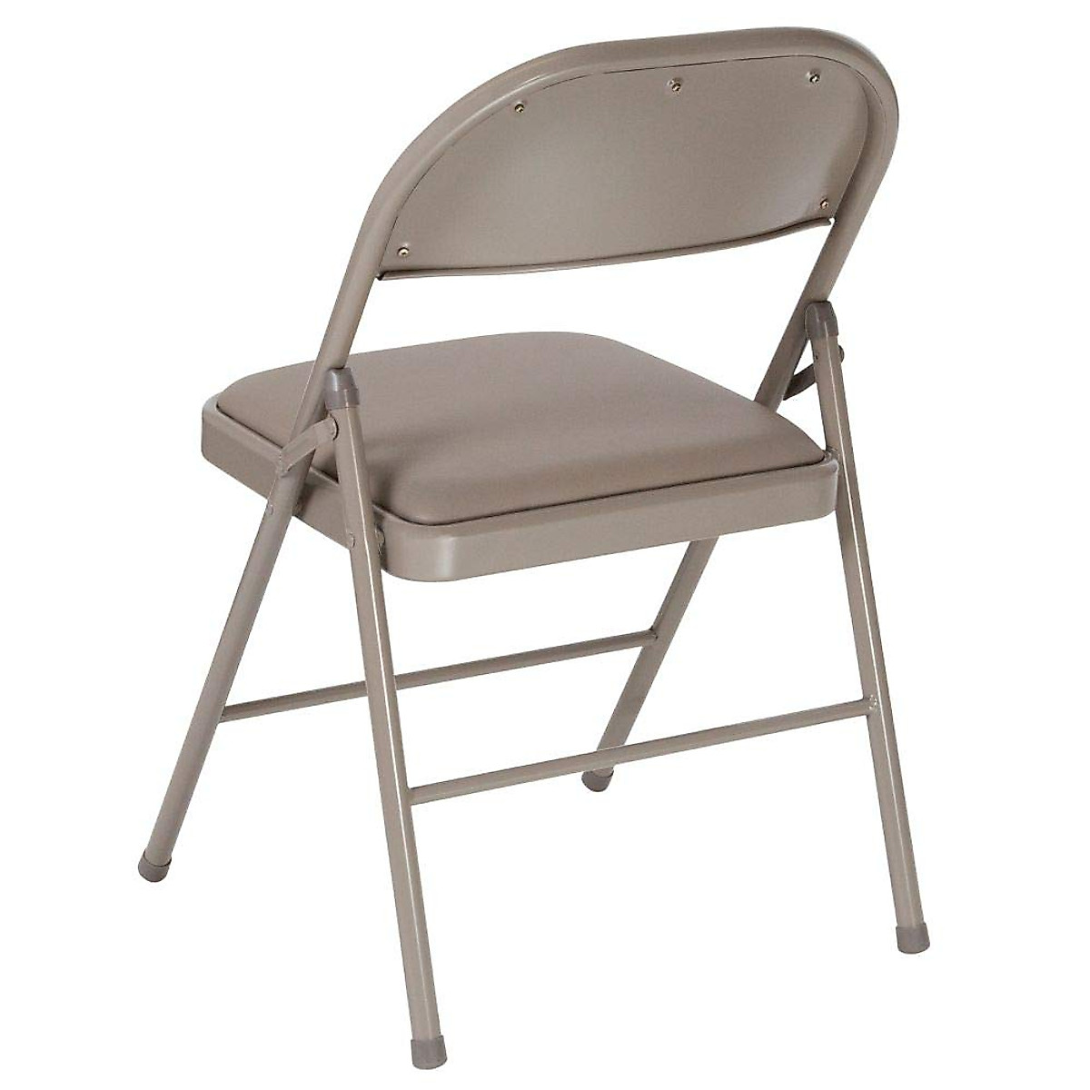 Flash Furniture 4 Pack HERCULES Series Double Braced Gray Vinyl Folding Chair