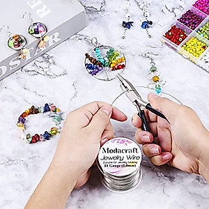 18 Gauge Silver Jewelry Wire with 4 in 1 Plier modacraft 65FT Craft Wire 1 MM Tarnish Resistant Copper Wire ​Beading Wire for Jewelry Making Supplies and Crafting