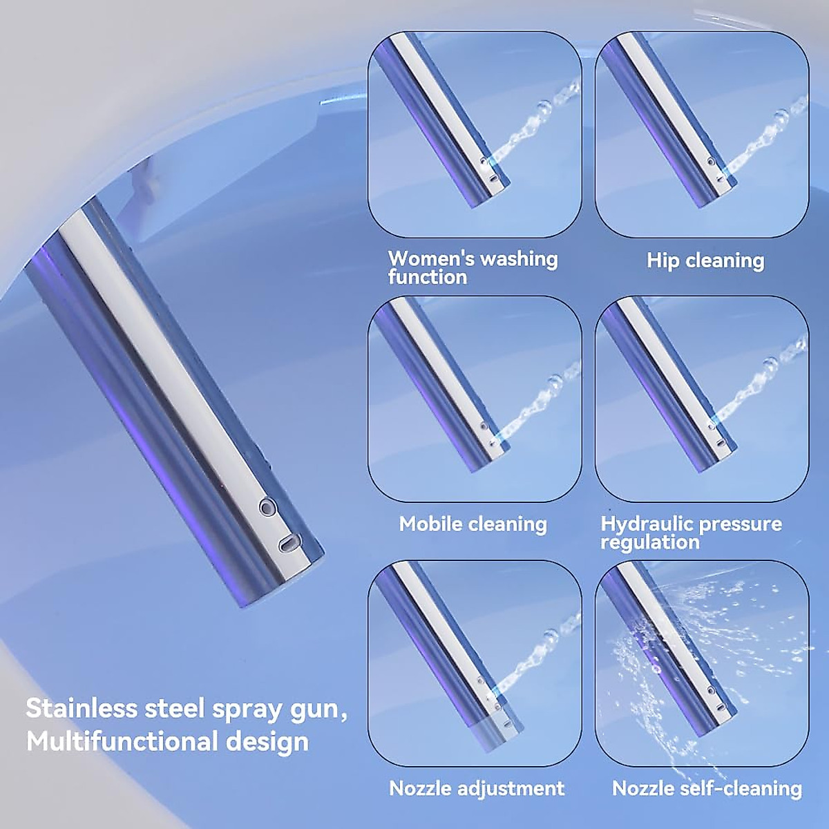 Smart Toilets for Bathrooms, Portable Bidet toilet with Automatic Flush and Foot Feel Flush, Smart Toilets with Heated Bidet Seat, Luxury Smart Toilet with Dryer and Warm Water, White