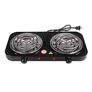 Boshen Portable Electric Double Coil Burners Countertop Hot Plate Home Outdoor Automatic Temperature Control