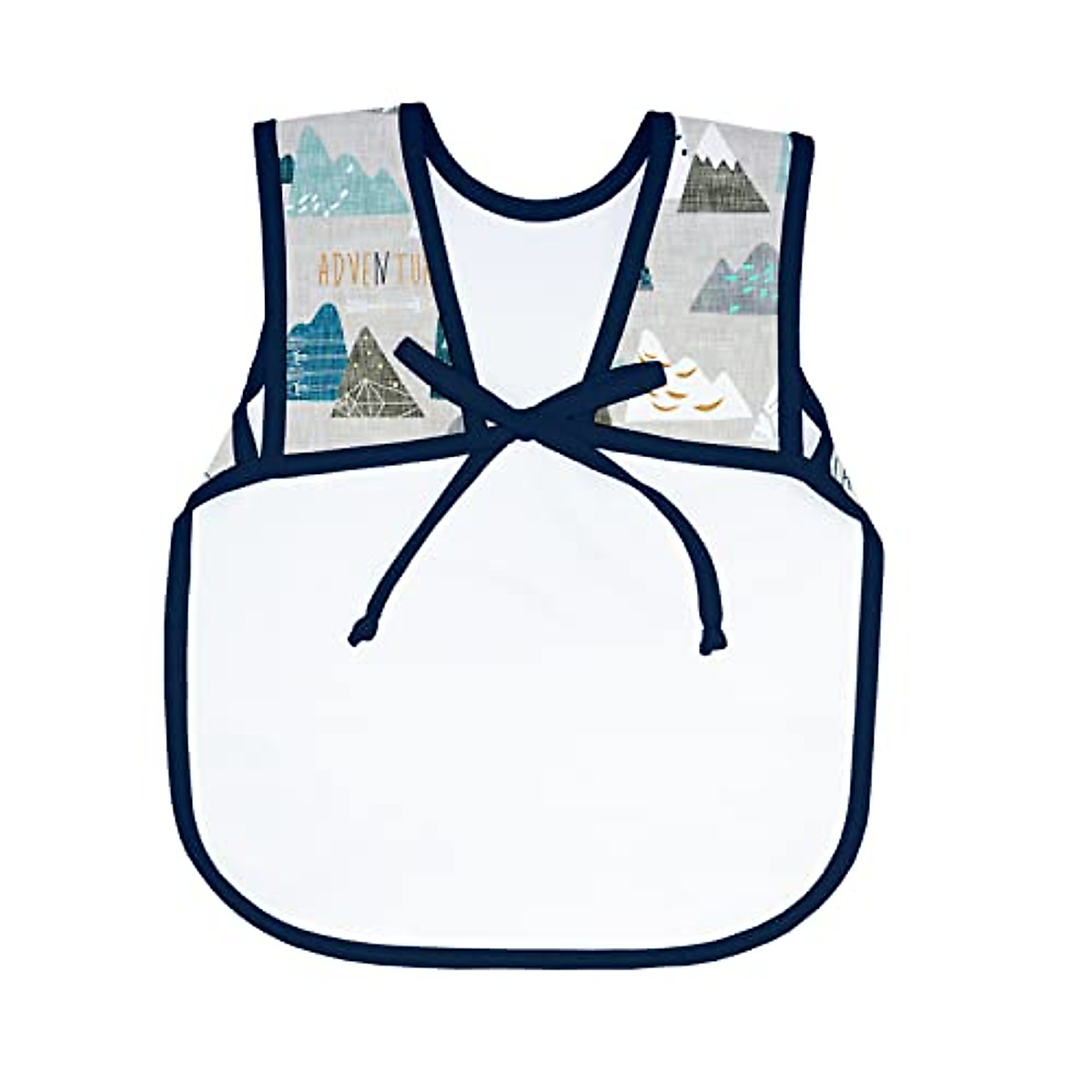 BapronBaby Adventure Awaits Bapron - No Neck Tie Safer Bib for Baby & Toddler - Soft Waterproof Stain Resistant - Machine Washable - Sz Baby/Toddler 6m-3T
