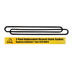 Upper and Lower Gasket Replacements for FoodSaver (2 Foam Gaskets) - Fits V2200, V2400, V2800, V3000, V3200 Series Vacuum Sealers (Replaces Food Saver T910-00075) by OutOfAir