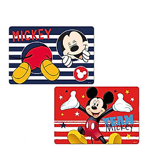 Disney 3d Mickey Mickey Mouse Placemats For Dining Table Reusable Washable 2 At Price Of 1 Bpa-free safe Design for Kids