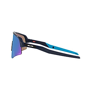 Oakley Men's Oo9465 Sutro Lite Sweep Rectangular Sunglasses, Matte Navy/Prizm Sapphire, 39 mm
