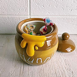 Disney SAN2883 Winnie the Pooh Honey Pot Canister Storage Container, Candy Container, Height 5.3 inches (13.5 cm), Winnie the Pooh Goods, Miscellaneous Goods, Interior, Tableware