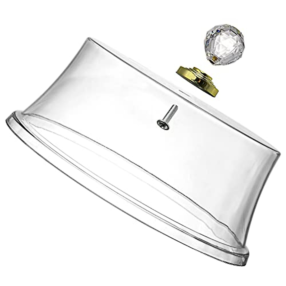 Hiceeden 10 Inch Acrylic Cake Stand with Dome Lid, Clear Cake Plate with Cover, Serving Platter with Lid for Display, Party, Dinner, Dessert