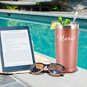 Grandma Gifts, Nana Stainless Steel Travel Tumbler, Christmas Birthday Mother’s Day Gifts for New Grandma Nana Grandmother Gigi Granny Mom Women from Grandchildren, 20oz Insulated Tumbler, Mint