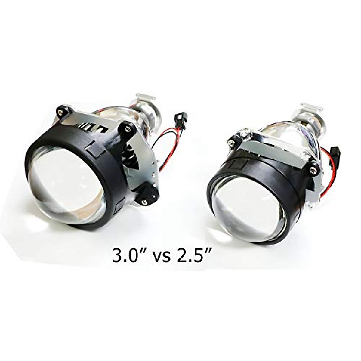 iJDMTOY 3.0-Inch H1 Bi-Xenon Projector Lens Compatible With Car Lighting Retrofit, Custom DIY Job