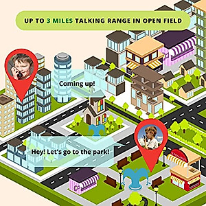 Radioddity FS-T3 Walkie Talkies for Adults Kids Long Range 4 Pack Rechargeable Walky Talky FRS Two Way Radio, 22 Channels License Free USB Charging with Flashlight Earpiece for Camping Hiking