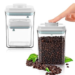 Vivostore Airtight Food Storage Containers with Airtight Lids Set - 2 PC Set 1.5 QT&0.5QT - BPA Free - Push to Open Design 100percent Leakproof Plastic Storage Containers. 500ML 1500ML