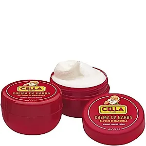 Cella Milano Classic Almond Shave Cream/Soap with Tallow, 150 gm, Made in Italy, A favorite of European Barbershops for 125 Years