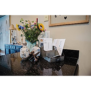 Creative Co-op DA6881 Metal Desk Organizer with 4 Compartments in Galvanized Finish