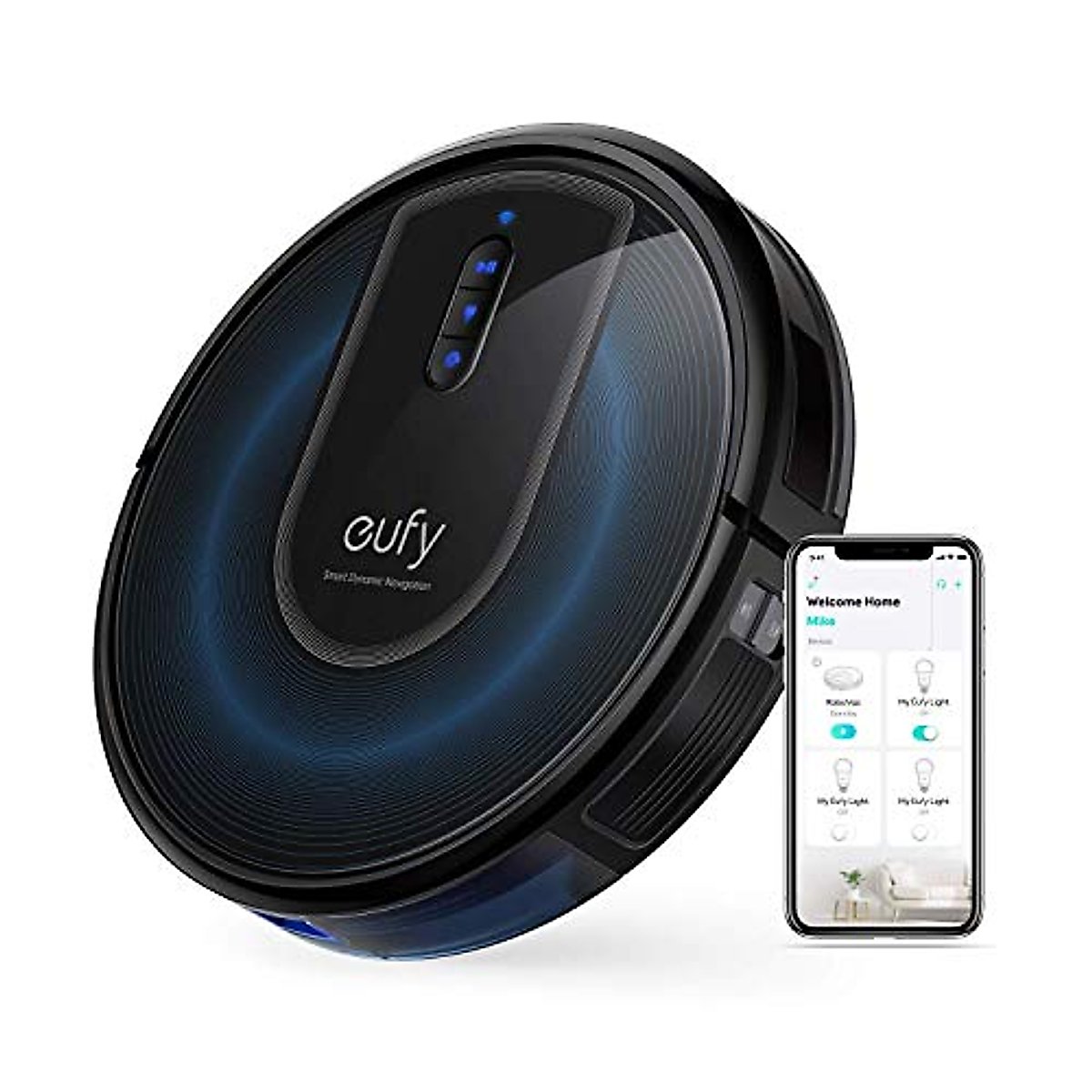 eufy by Anker, RoboVac G30, Robot Vacuum with Dynamic Navigation 2.0, 2000 Pa Strong Suction, Wi-Fi, Compatible with Alexa, Carpets and Hard Floors, Ideal for Pet Owners