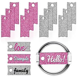Vodolo Name Plate for 40 Oz Stanley Cups,12 PCS Acrylic Nameplate Personalized Name Tag Blank Compatible with Stanley Tumbler Topper Lid Accessories