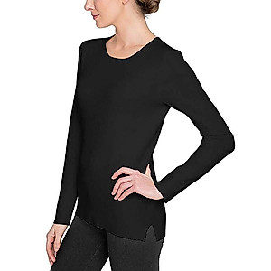 Kirkland Signature Ladies’ Crewneck Sweater (Black, X-Large)