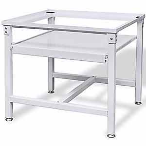 Festnight Washing Machine Pedestal with Storage Pull Out Shelf Dryer Mini Refrigerator Cabinet Stand Load Capacity 220.5 lb for Utility Room Home Furniture 23.6 x 22.2 x 21.1Inches (W x D x H)